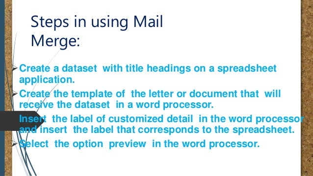 Mail merge