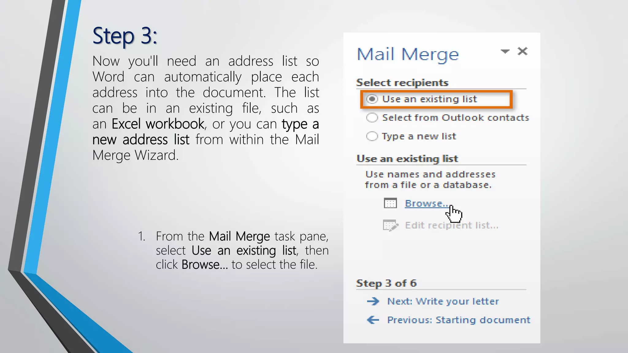 Mail merge | PPTX