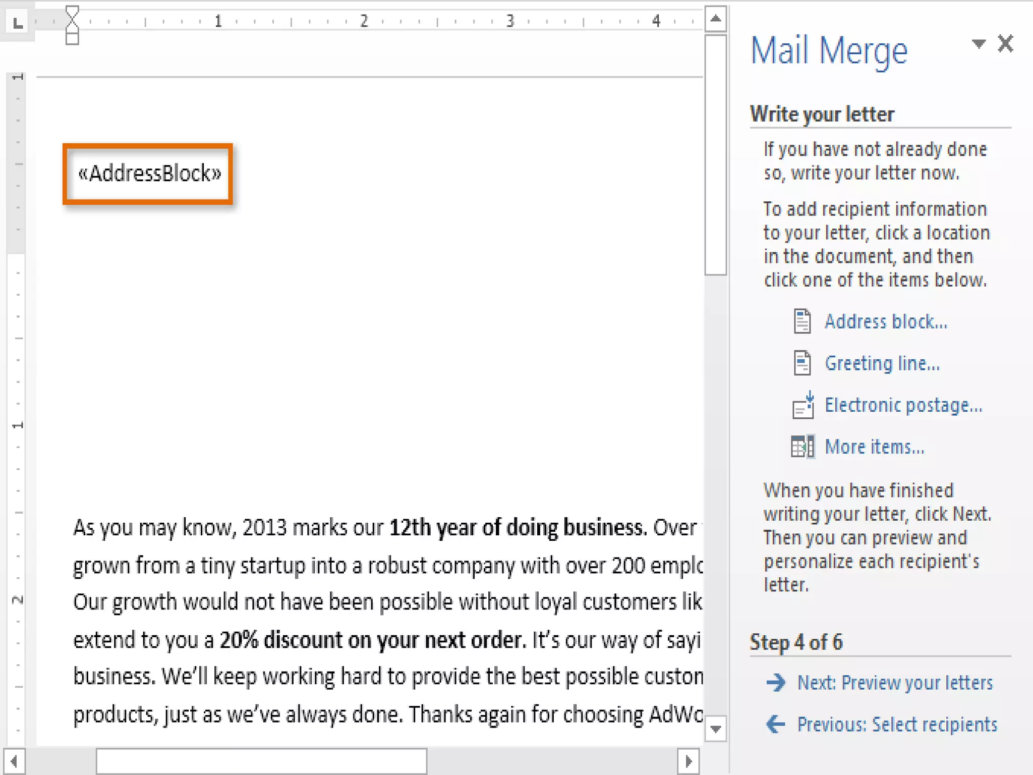 Mail merge | PPTX