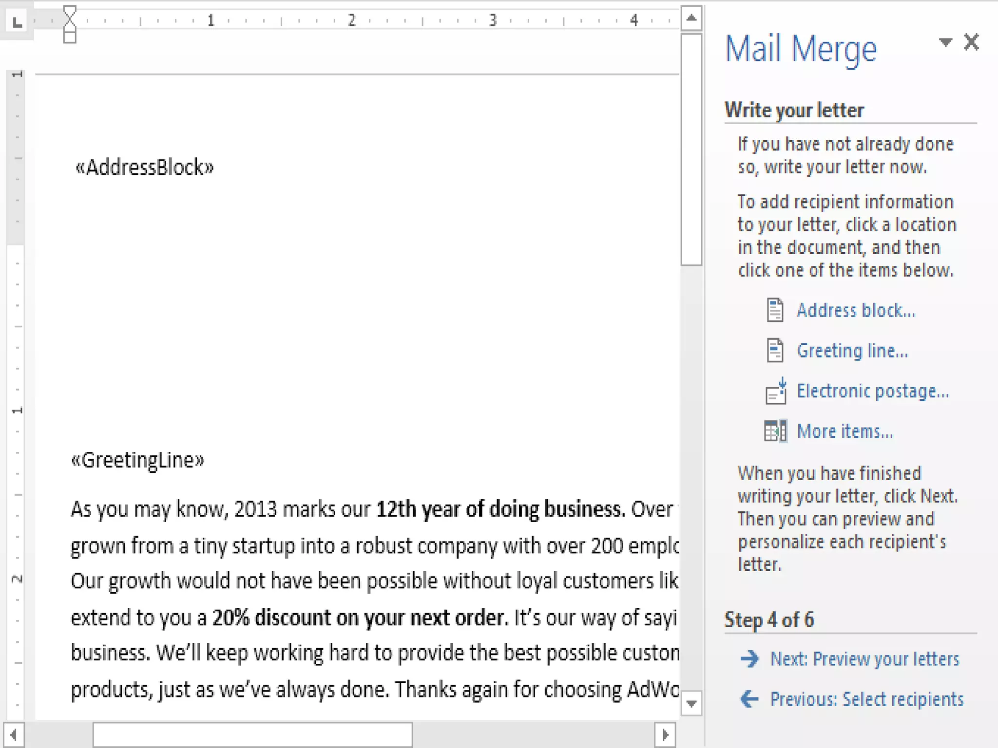 Mail merge | PPTX