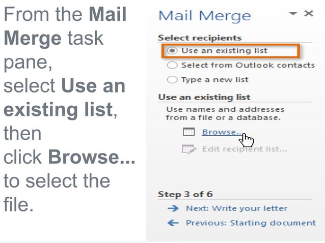 Mail merge | PPTX | Email | Internet