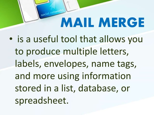 Mail merge | PPTX | Email | Internet