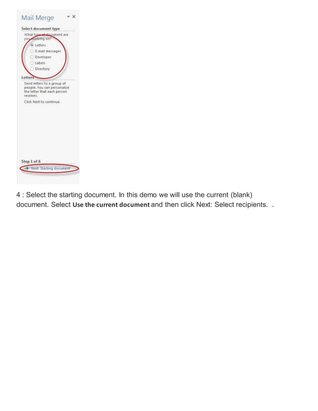 (Ms Word) Mail merge | PDF