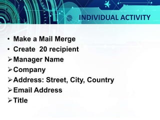 Mail merge | PPT