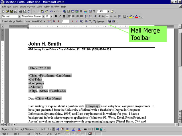 Mail merge | PPT