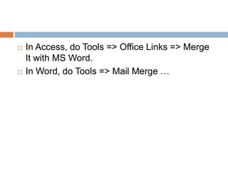 Mail merge | PPT