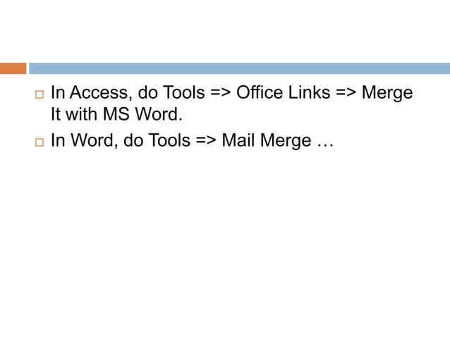 Mail merge | PPT