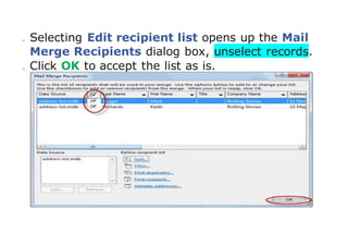 Mail merge | DOCX