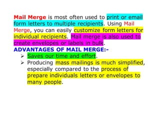 Mail merge | DOCX