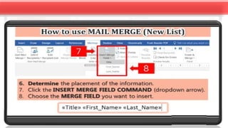MAIL MERGE AND LABEL FOR GRADE 11 EMPOWERMENT TECHNOLOGY | PPTX
