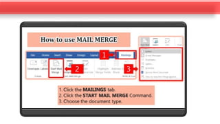 MAIL MERGE AND LABEL FOR GRADE 11 EMPOWERMENT TECHNOLOGY | PPTX