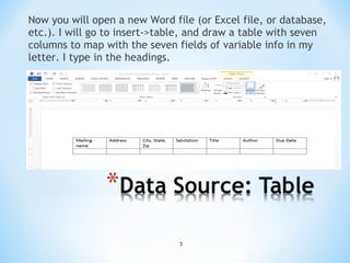 Mail merge define and process on mail merge and REVIEW TAB | PPT