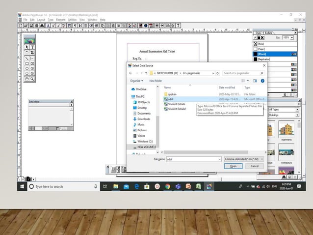 Mail merge in page maker 7 | PPTX | Computing | Technology & Computing