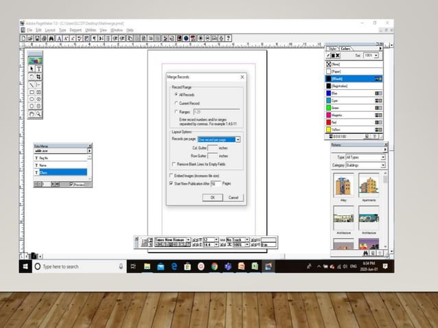 Mail merge in page maker 7 | PPTX | Computing | Technology & Computing