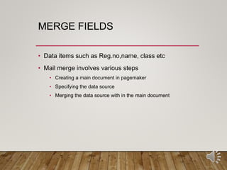 Mail merge in page maker 7 | PPTX