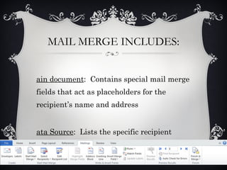Mail merge in_word_2010 | PPT | Email | Internet