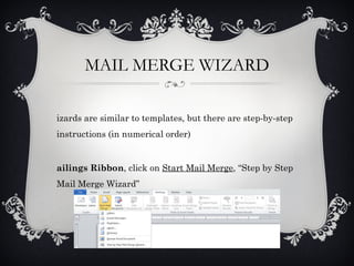 Mail merge in_word_2010 | PPT | Email | Internet