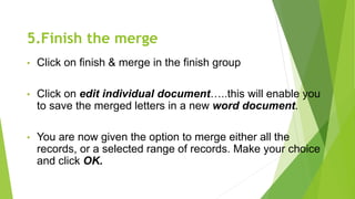 Mail merge presentation | PPTX