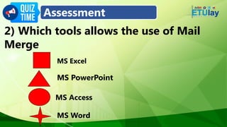 Slide Decks for Mail Merge, Empowerment Technologies | PPTX