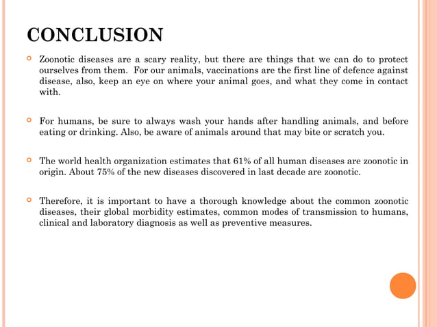 zoonoses | PPT | Infectious Diseases | Diseases and Conditions