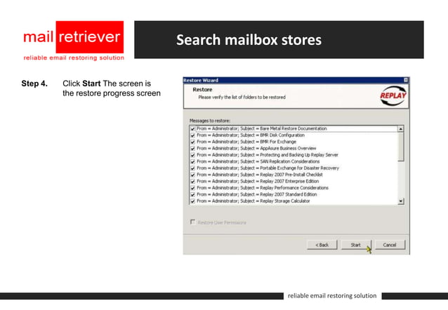 MailRetriever for DPM: Restore E-mails | PPTX