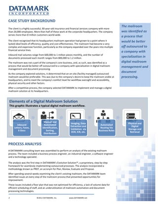 Large-Enterprise Mailroom Transformation Case Study | PDF | Office Property | Real Estate