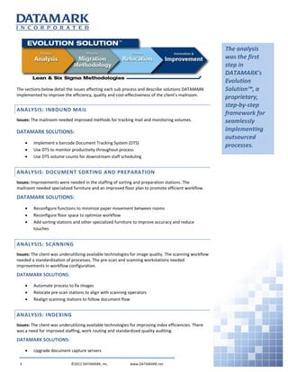 Large-Enterprise Mailroom Transformation Case Study | PDF | Office Property | Real Estate