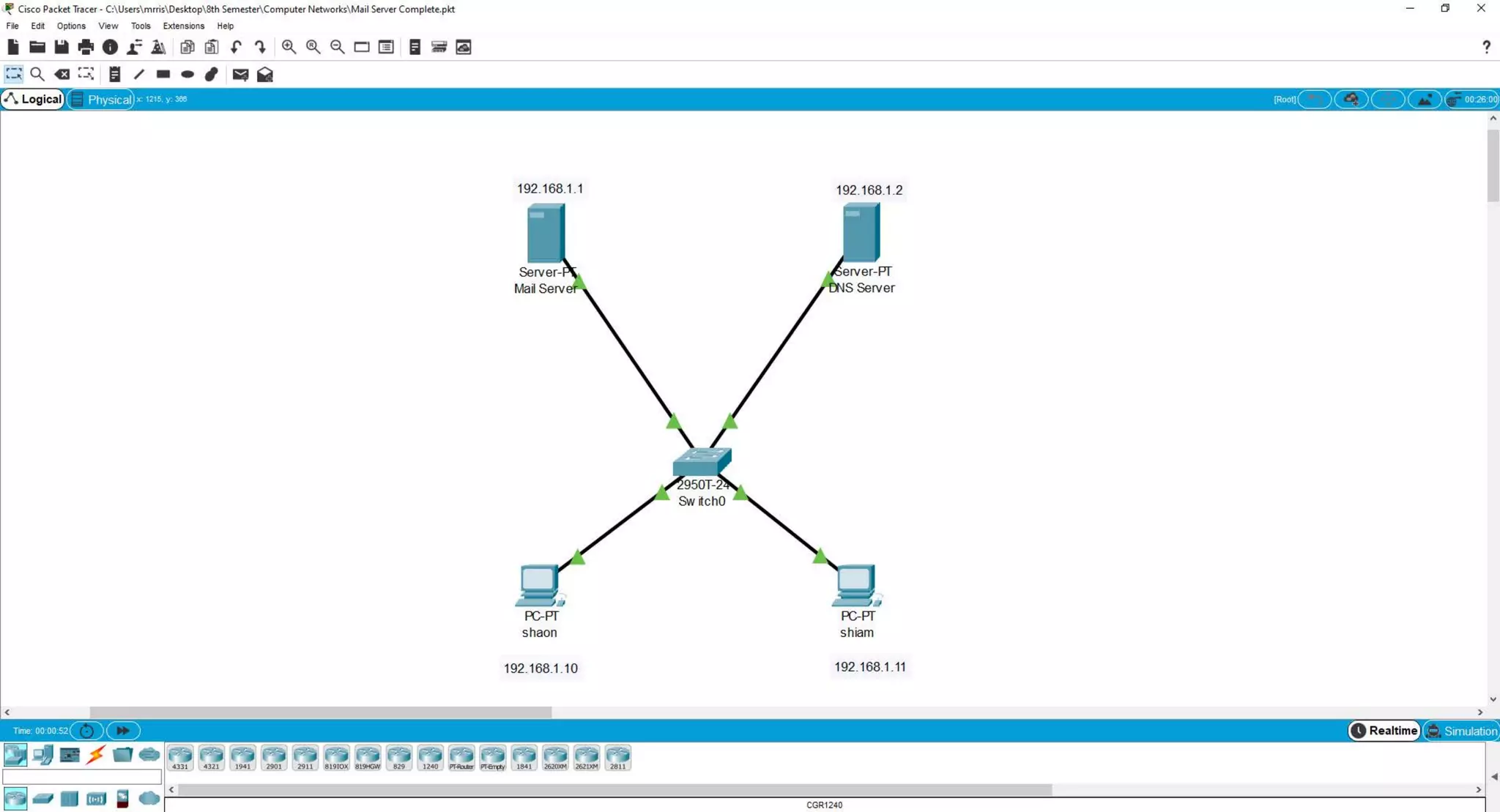 Mail Server Create By Cisco Packet Tracer | PPT
