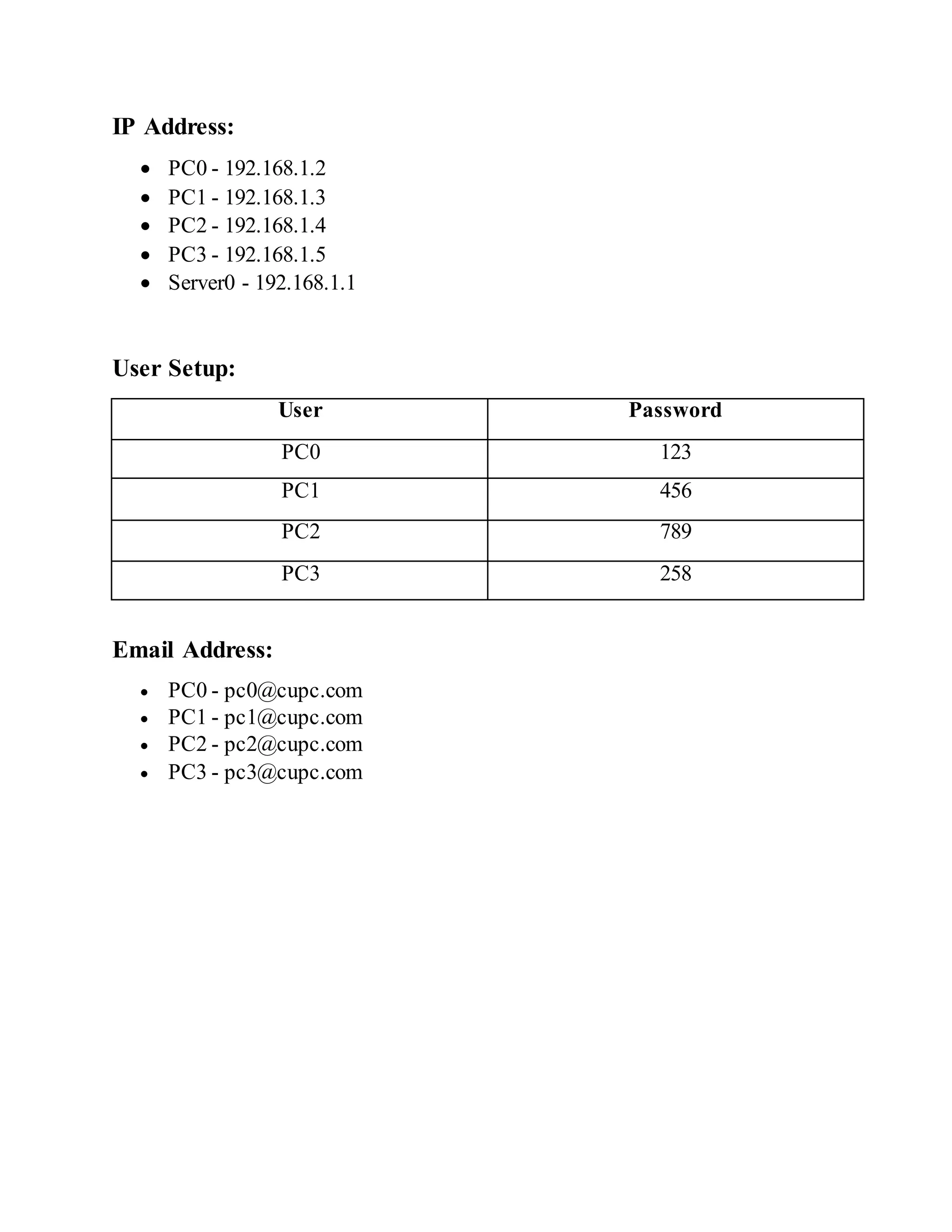 Mail Server Configuration In Cisco Packet Tracer Pdf