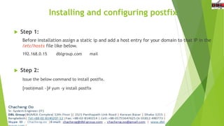 Mail server configuration | PPTX | Email | Internet