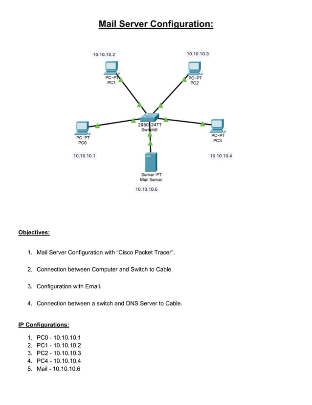 Mail server configuration | PDF