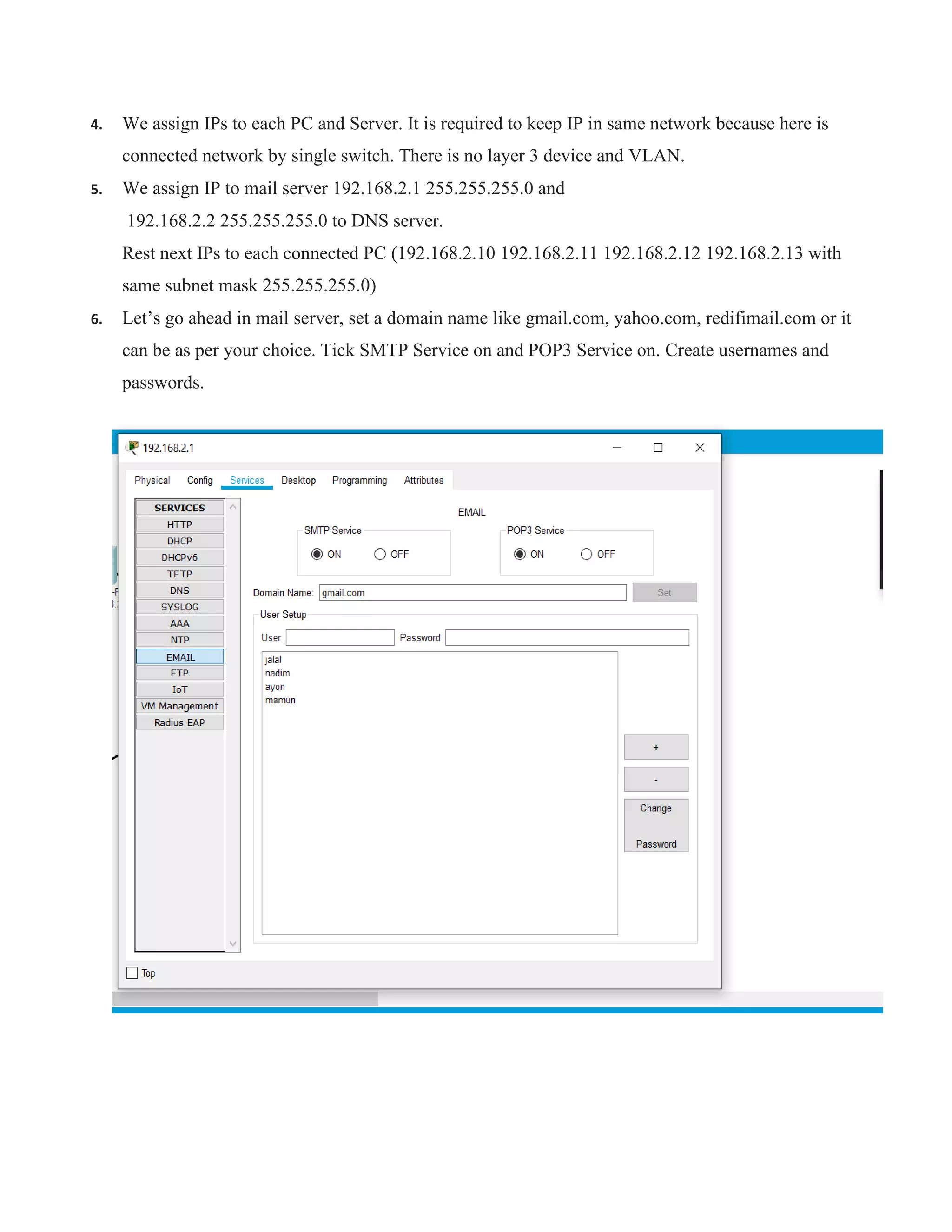 Mail server on cisco packet tracer | PDF