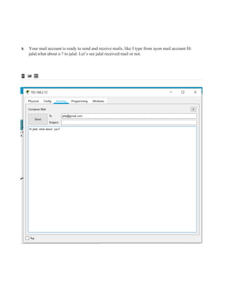 Mail server on cisco packet tracer | PDF