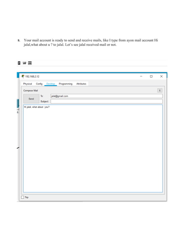 Mail server on cisco packet tracer | PDF