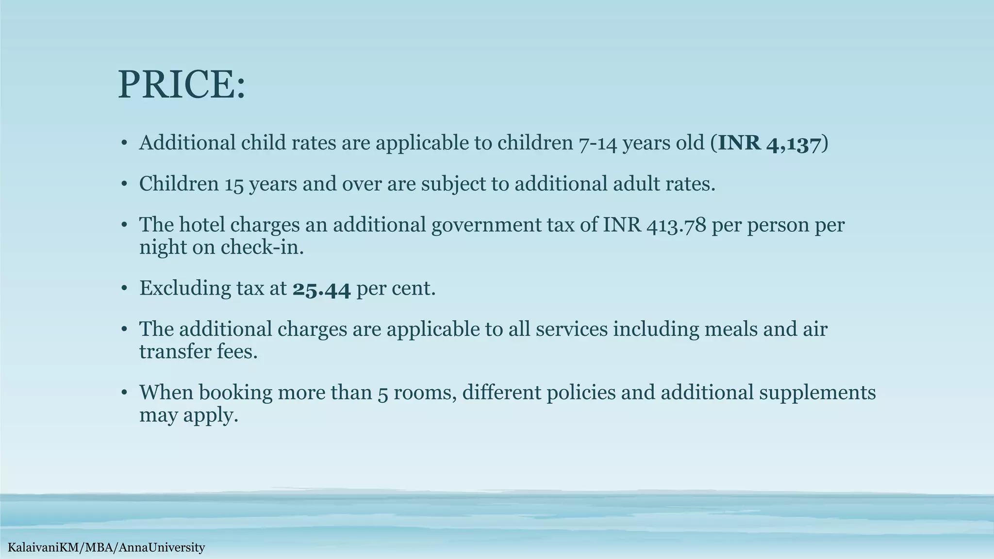 Beach Resort Marketing Mix | PPTX