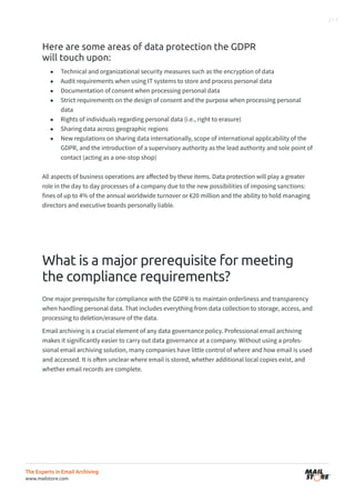 Mailstore advisory GDPR | PDF