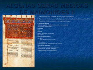 Maimonides, autor del primer Libro de Asma | PPT