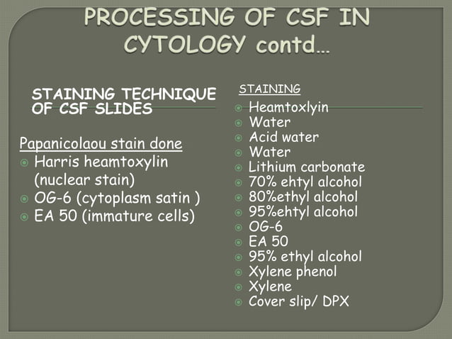 CYTOLOGY OF CSF | PPTX
