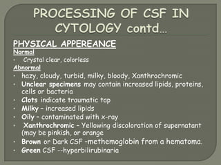 CYTOLOGY OF CSF | PPTX