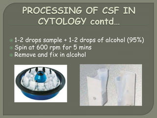 CYTOLOGY OF CSF | PPTX