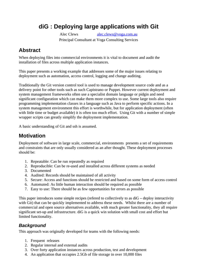 Deploy Application Files with Git | PDF | Operating Systems | Computer Software and Applications
