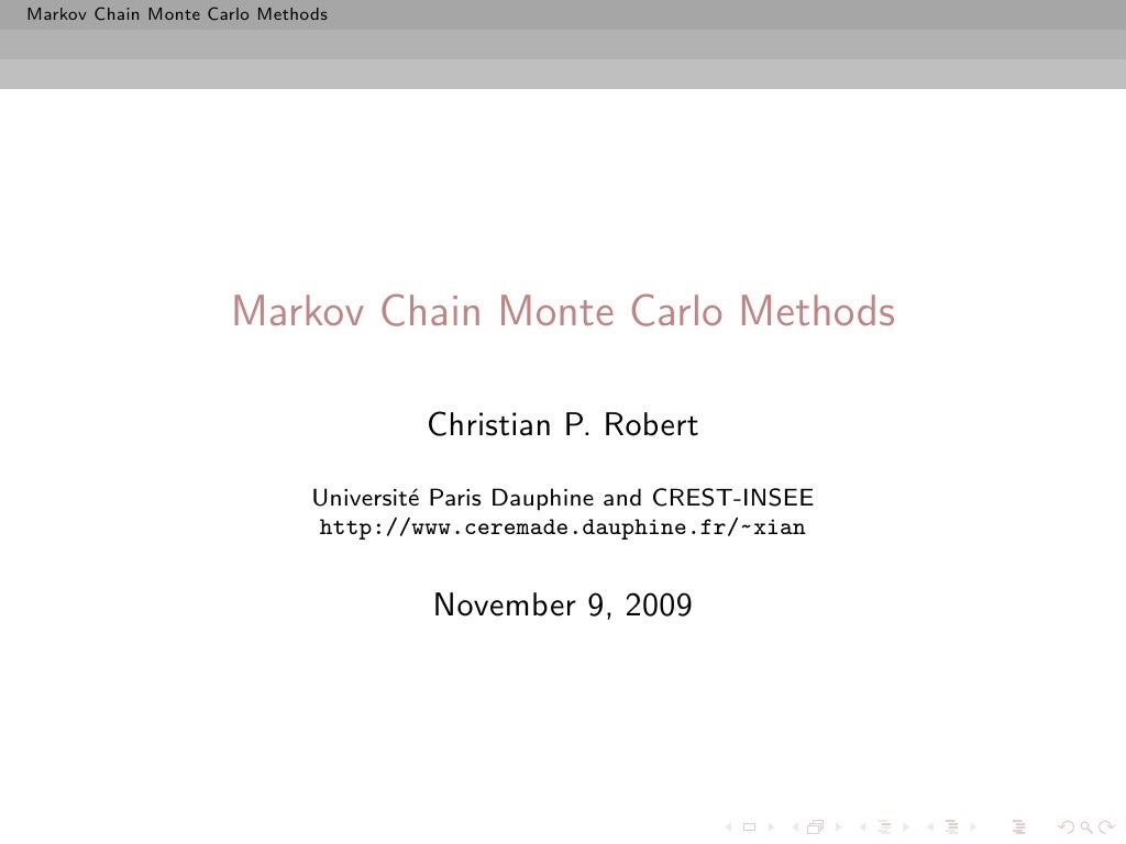 Monte Carlo Statistical Methods | PPT