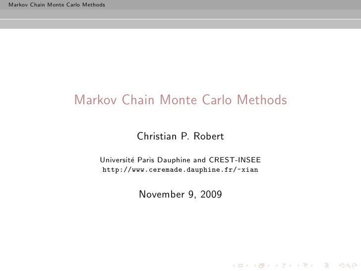 Monte Carlo Statistical Methods | PPT