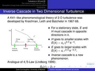 Large scale coherent structures and turbulence in quasi-2D hydrodynamic models | PPT