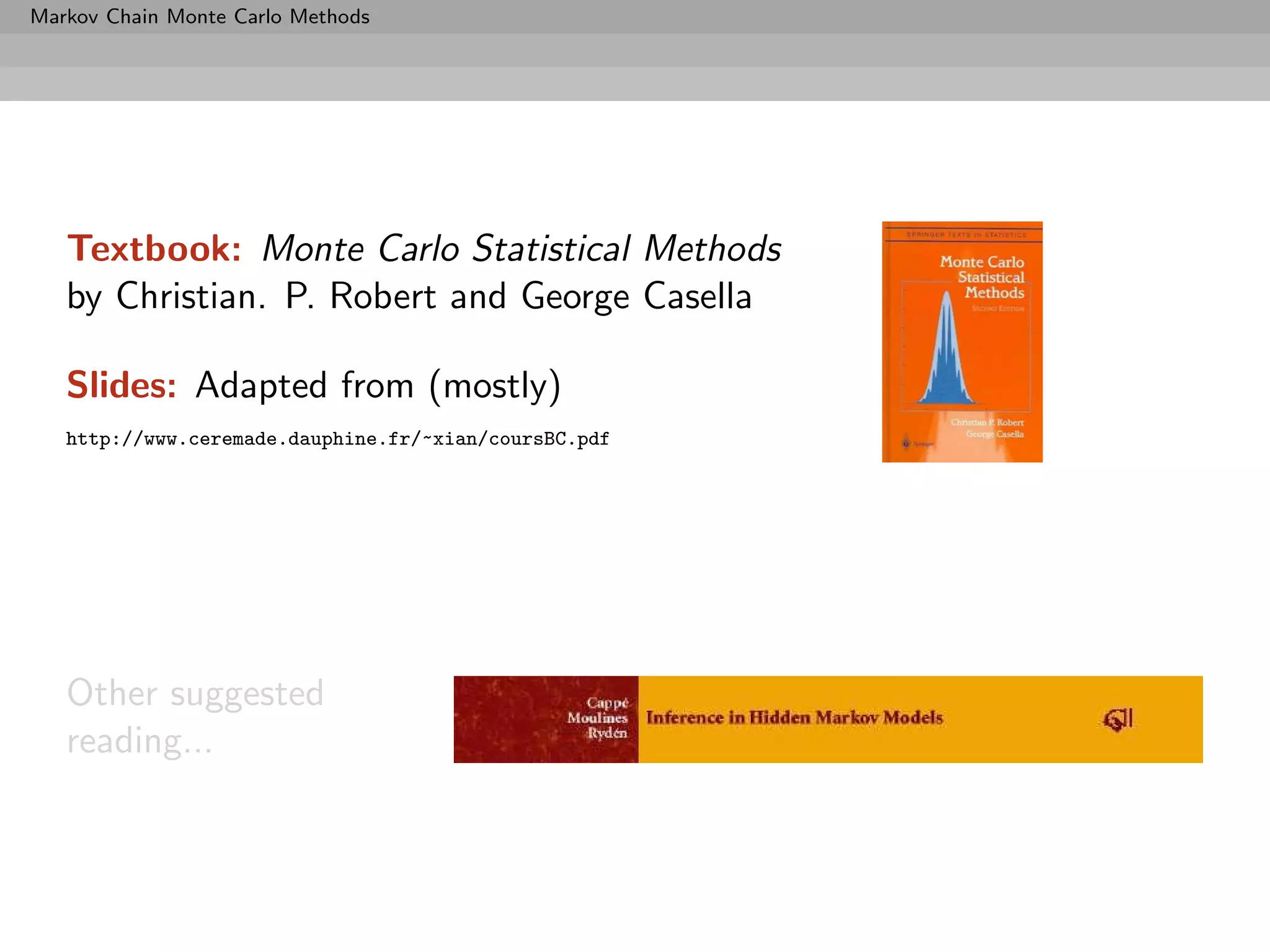 Monte Carlo Statistical Methods Ppt
