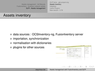 Assets management with FusionInventory and GLPI | PDF