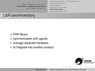 Assets management with FusionInventory and GLPI | PDF
