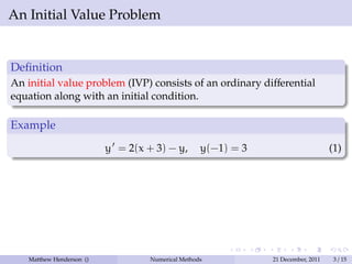 Introduction to Numerical Methods for Differential Equations | PDF ...