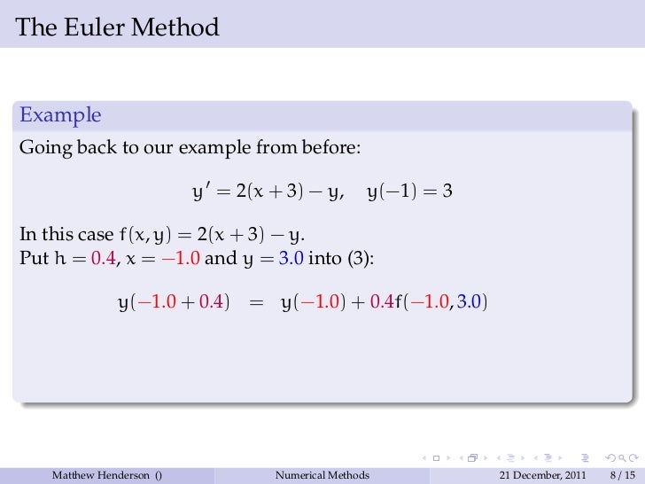 Introduction to Numerical Methods for Differential Equations Introduction to Numerical Methods for Differential Equations