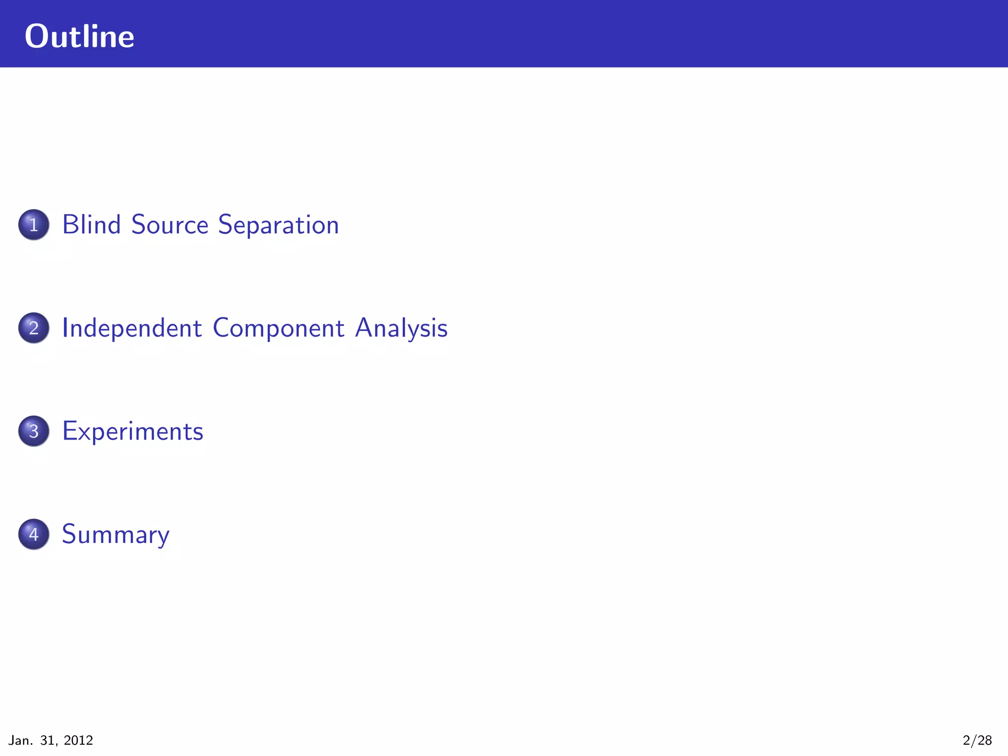 Independent Component Analysis Ppt